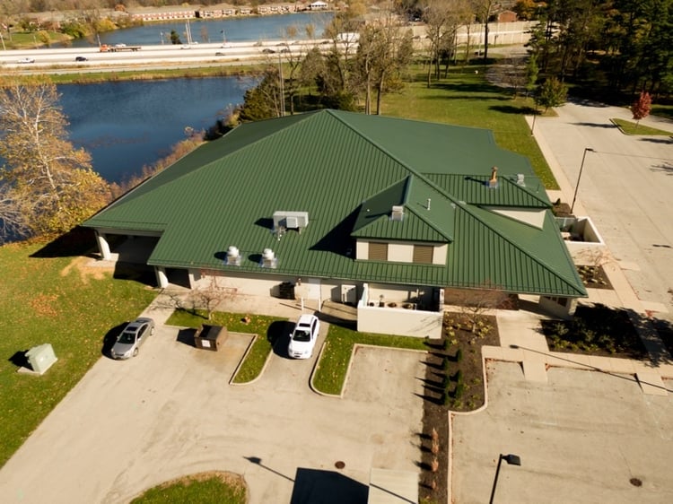 Reception Hall Is Revitalized With Metal Roof Overlay System