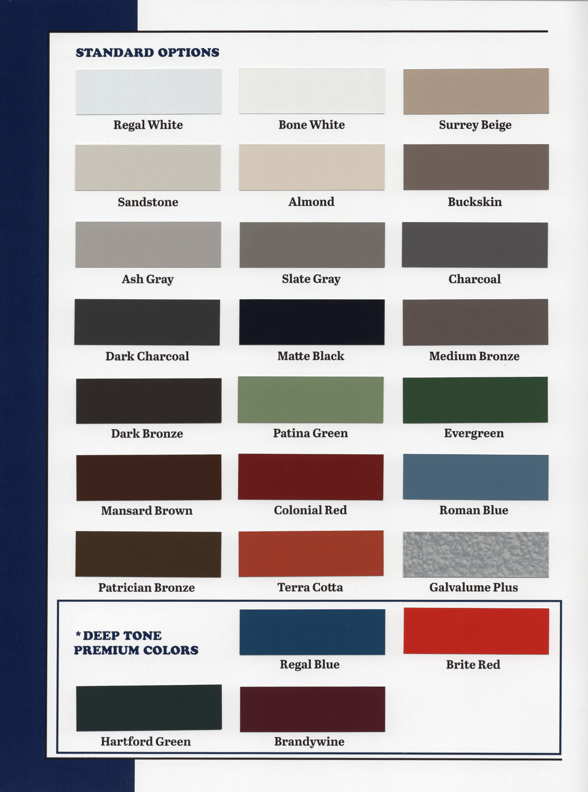 What is the cost difference between standard Kynar color, Premium Kynar ...