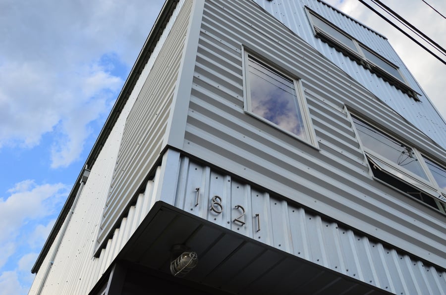 McElroy Metal Exposed Fastener Wall Panels Brighten Urban Neighborhood