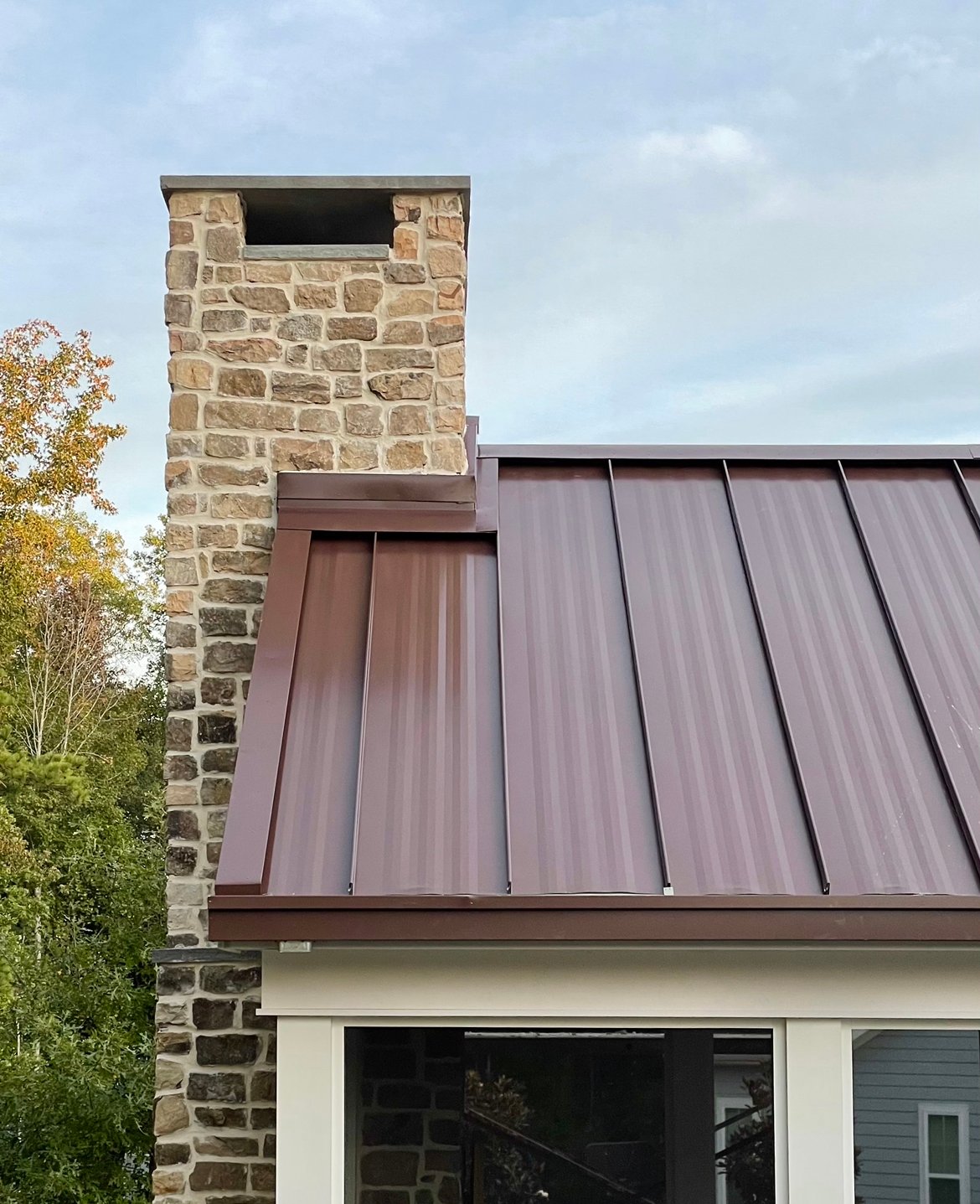 Metal Roofing Installation on a Porch Addition