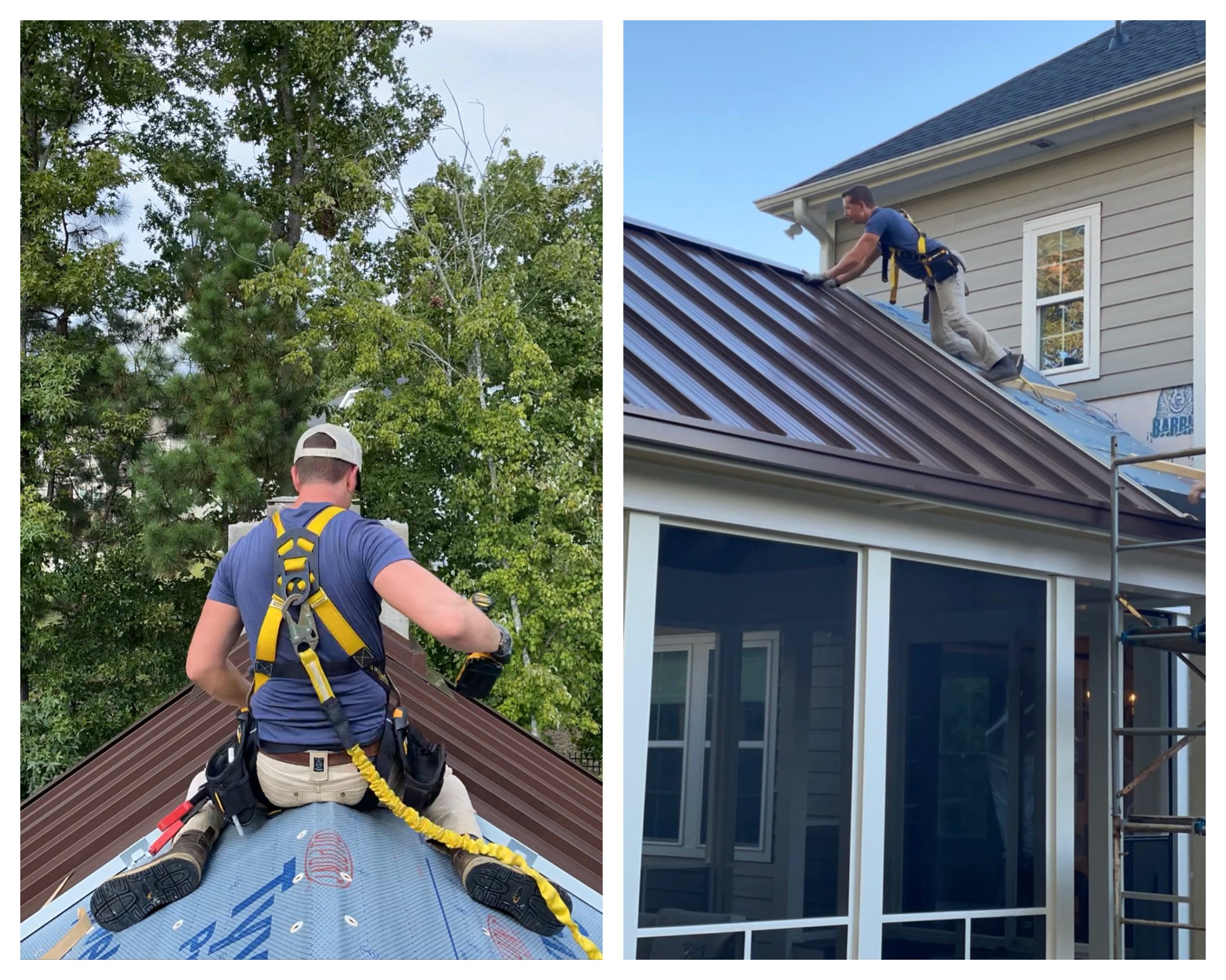 Metal Roofing Installation on a Porch Addition