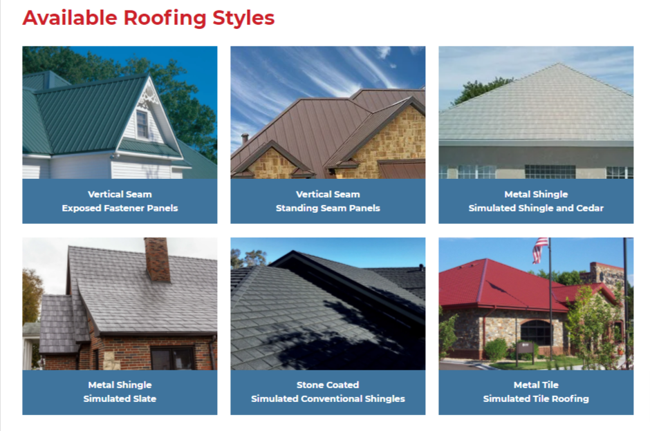 Styles of Metal Roofing