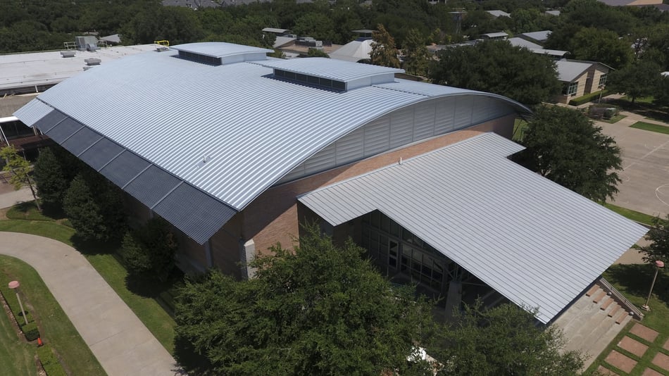 Leaking School Roof Problem Solved with Symmetrical Standing Seam ...